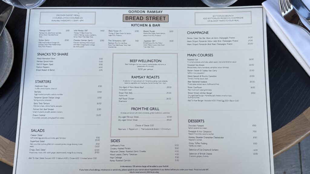 Bread Street Kitchen on The River (Limehouse) - Major Foodie